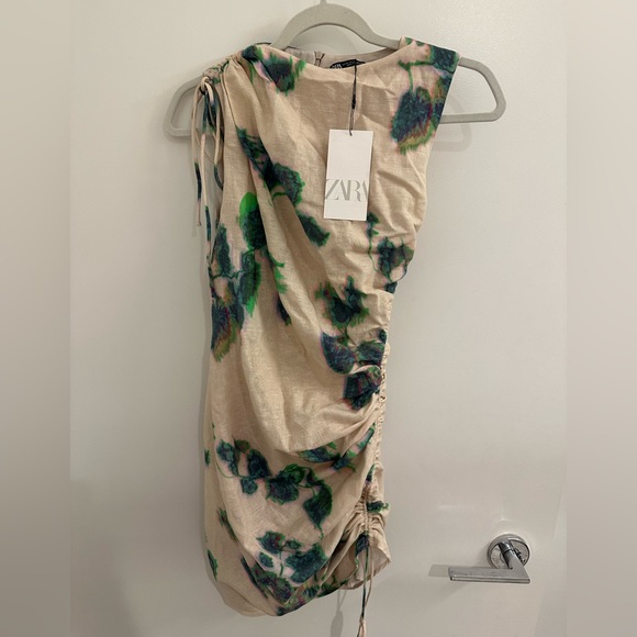 Zara | Dresses | Nwt Zara Printed Linen Blend Dress | Poshmark